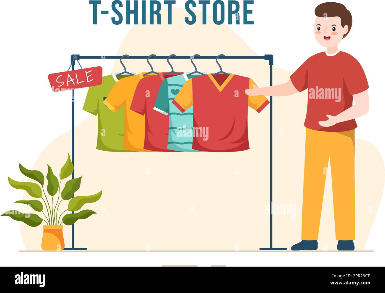 T shirt Store for Buying New Products Clothing or Outfit with Various ...