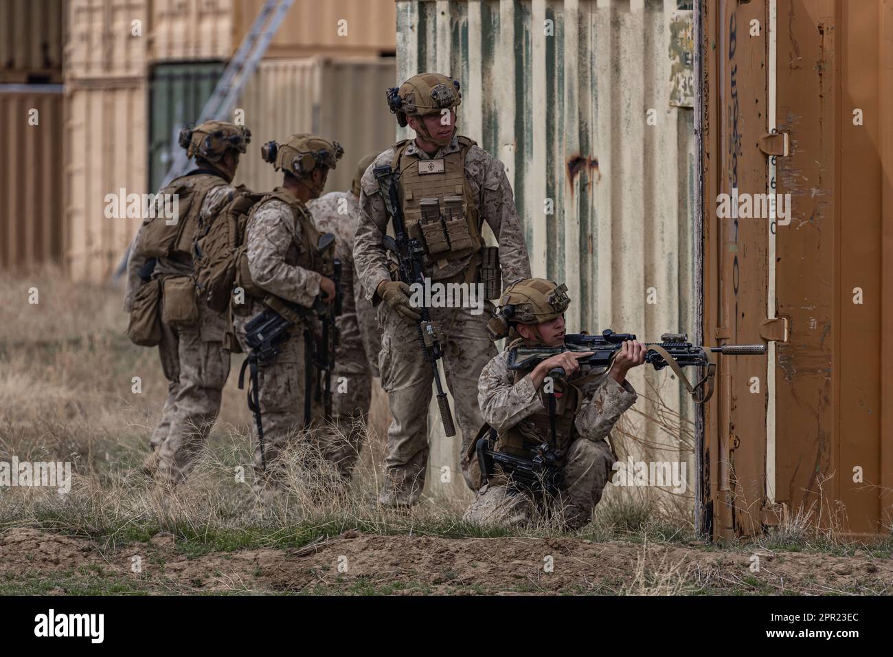 U.S. Marine Corps riflemen with 1st Battalion, 1st Marine Regiment, 1st ...