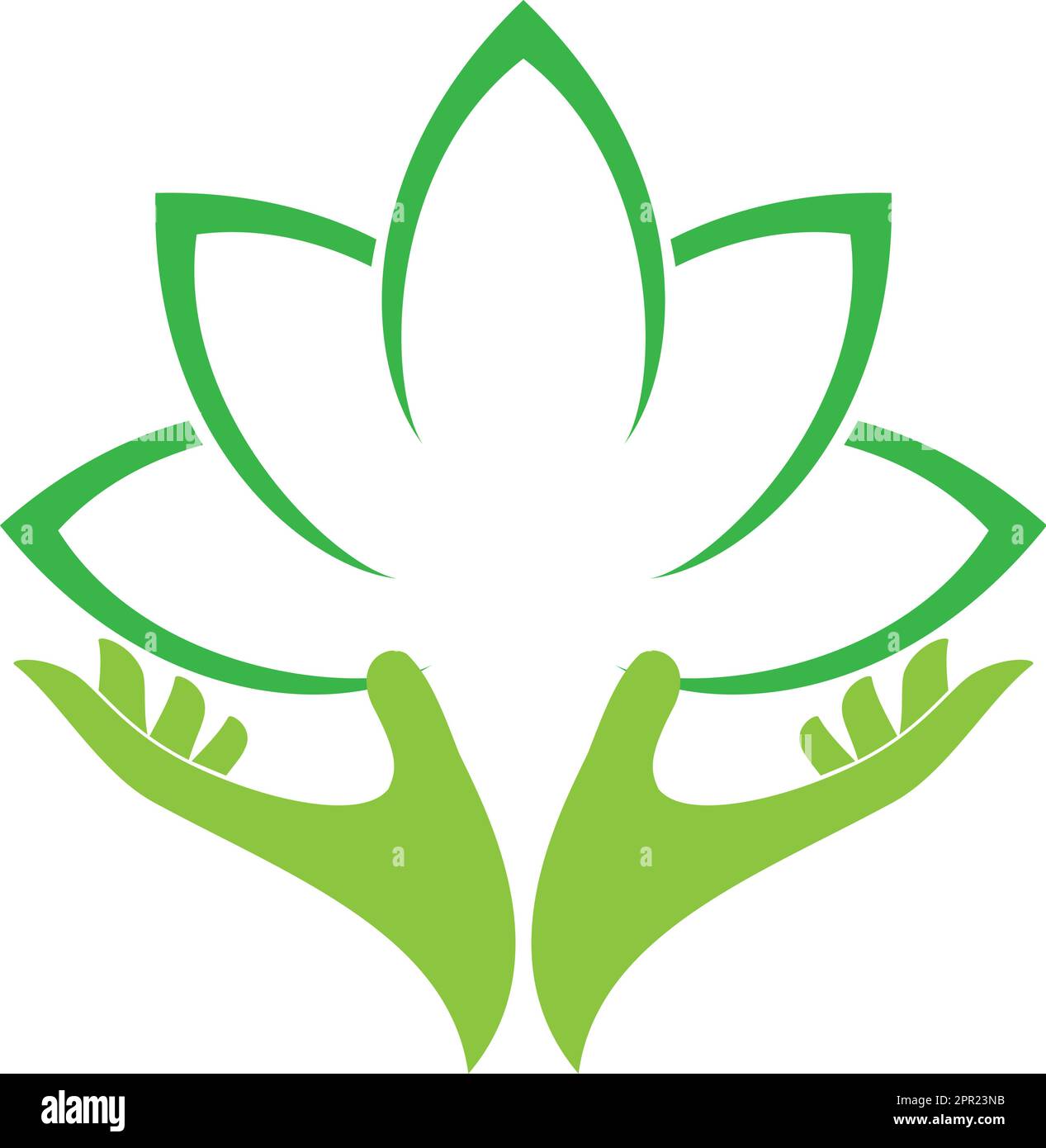 Hands, leaves, naturopath, wellness, gardener, background Stock Vector ...