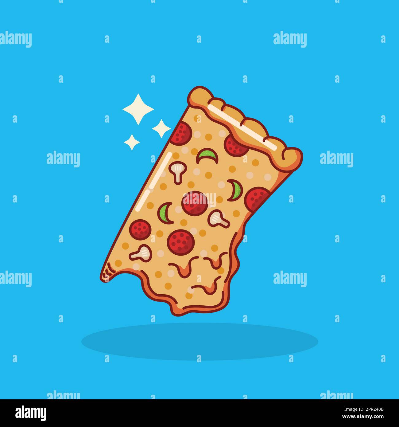 Vector illustration of fast food pizza Stock Vector Image & Art - Alamy