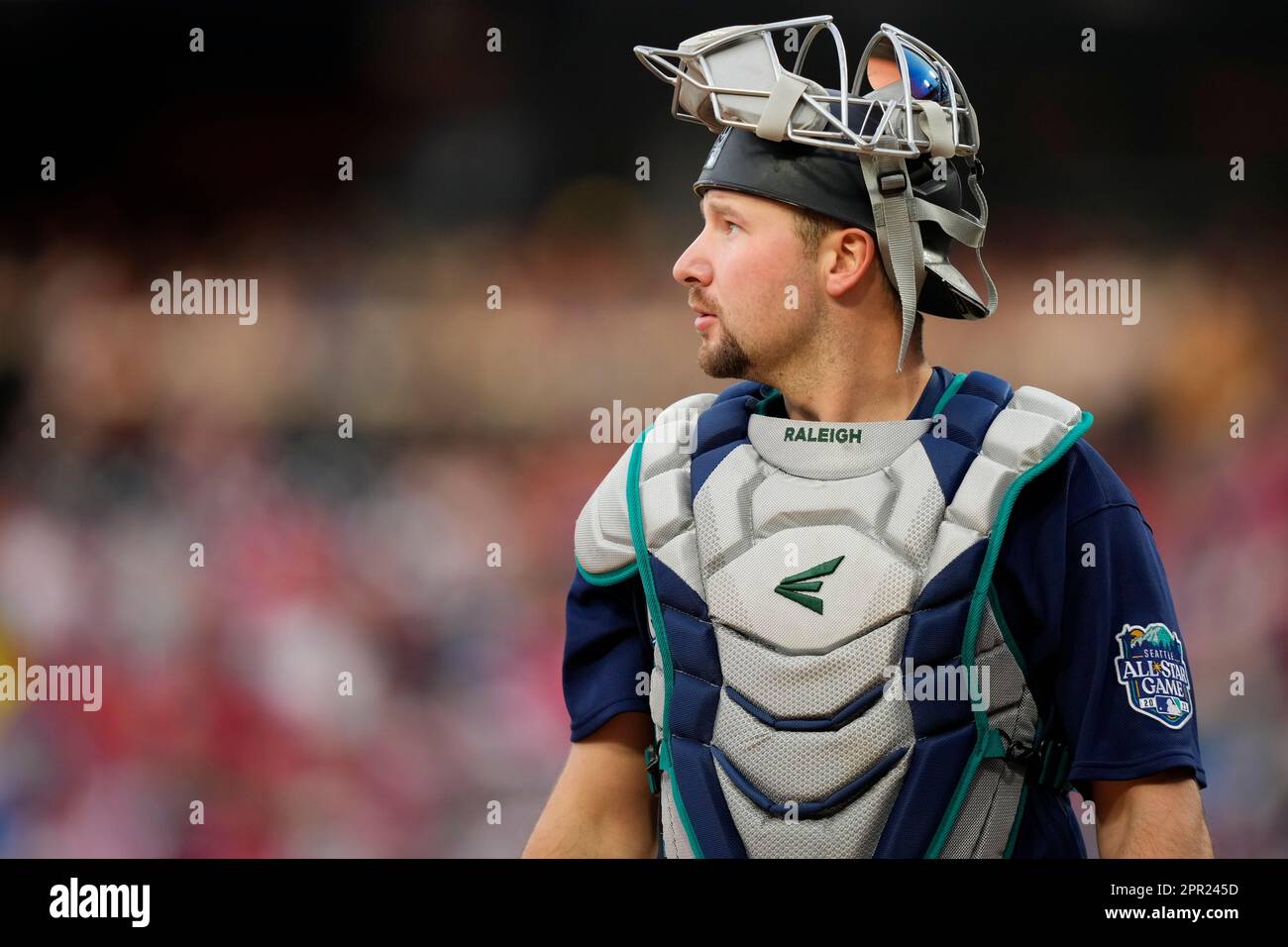 Seattle Mariners' Cal Raleigh plays during a baseball game, Tuesday ...