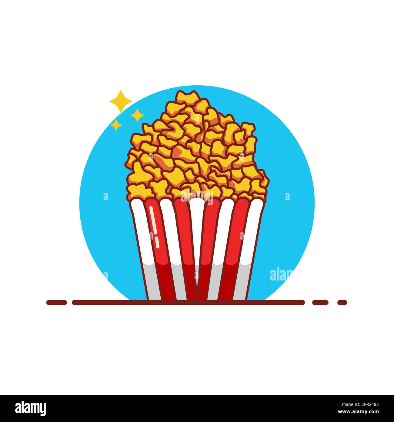Popcorn in carton box Stock Vector Images - Alamy