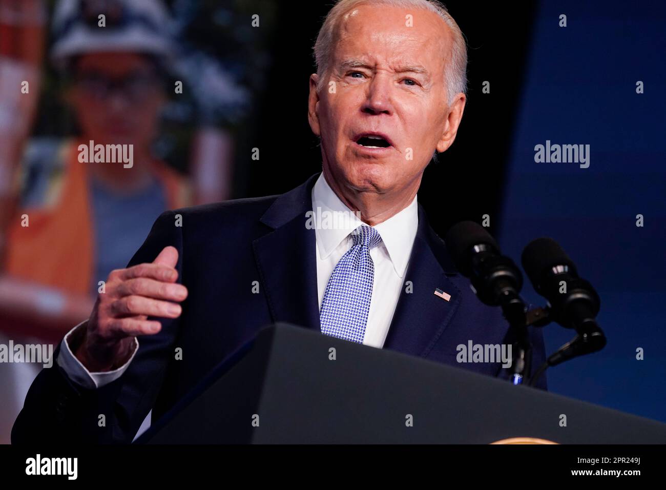 Washington, DC, USA, 25 April 2023. US President Joe Biden delivers ...