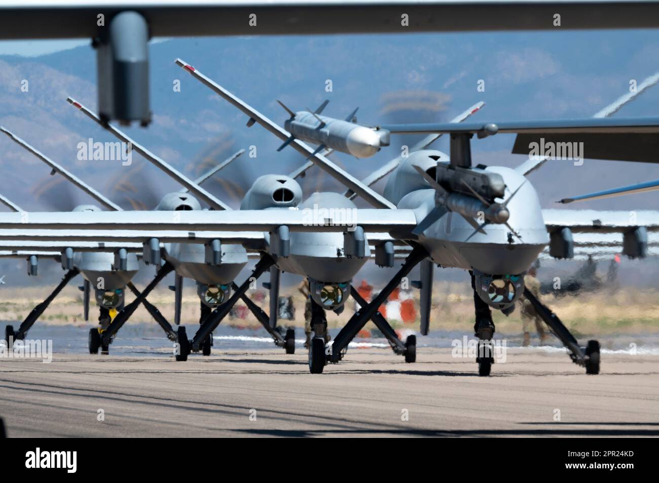 Forty nine MQ-9 Reapers and F-16 Vipers assigned to the 49th Wing line ...