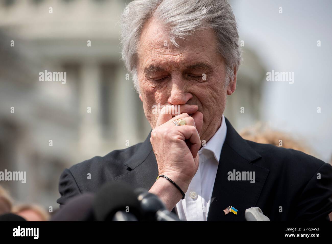 Washington, DC, April 25, 2023. Former Ukrainian President Viktor ...