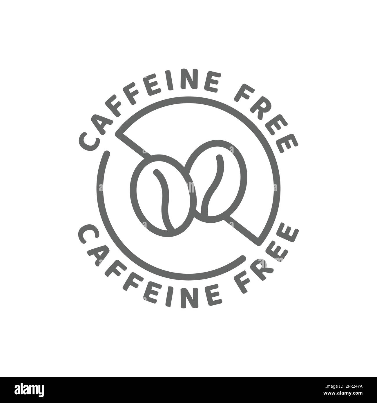Label caffeine free icon hi-res stock photography and images - Alamy