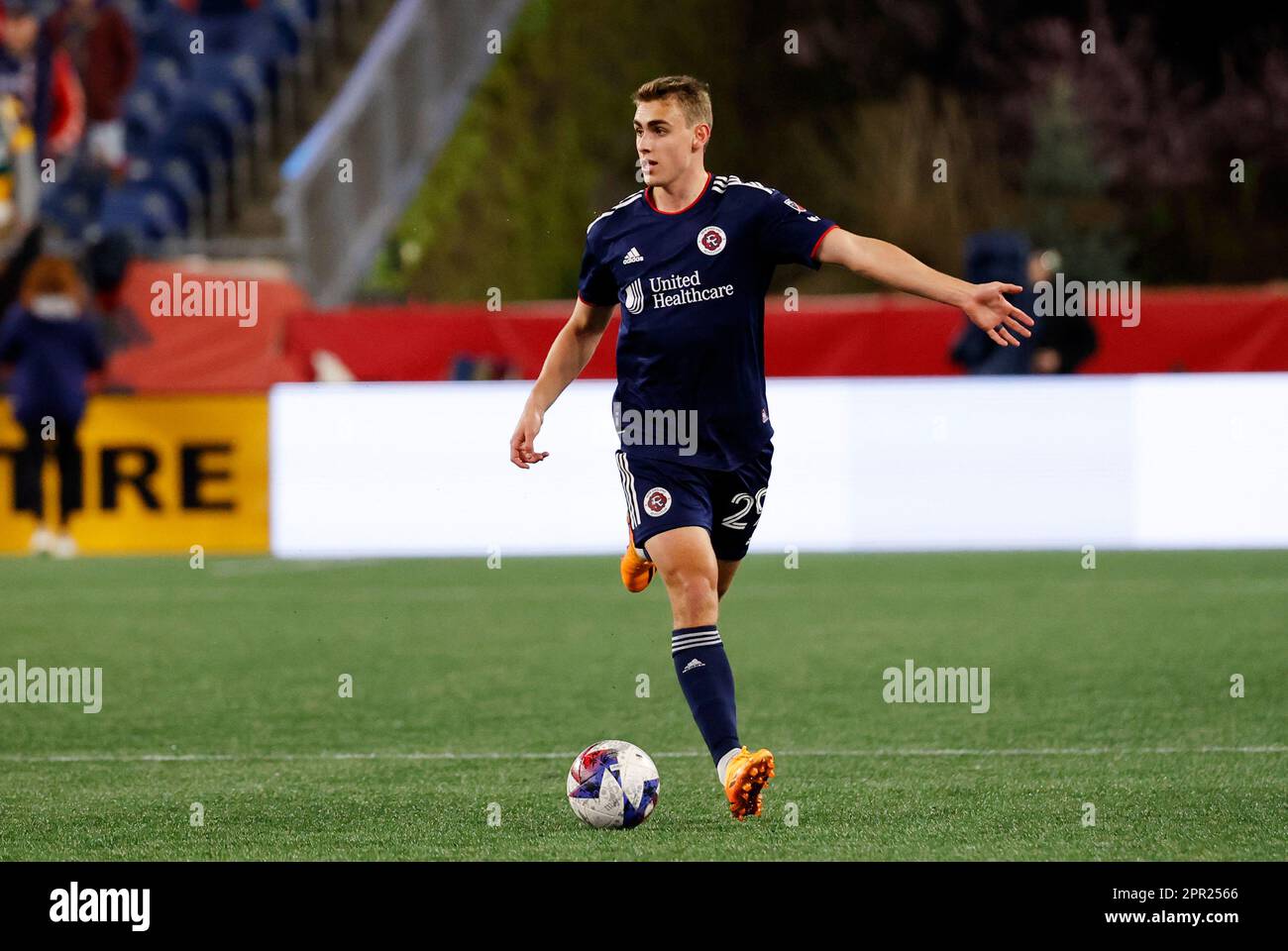 FOXBOROUGH, MA - APRIL 25: New England Revolution midfielder Noel Buck ...