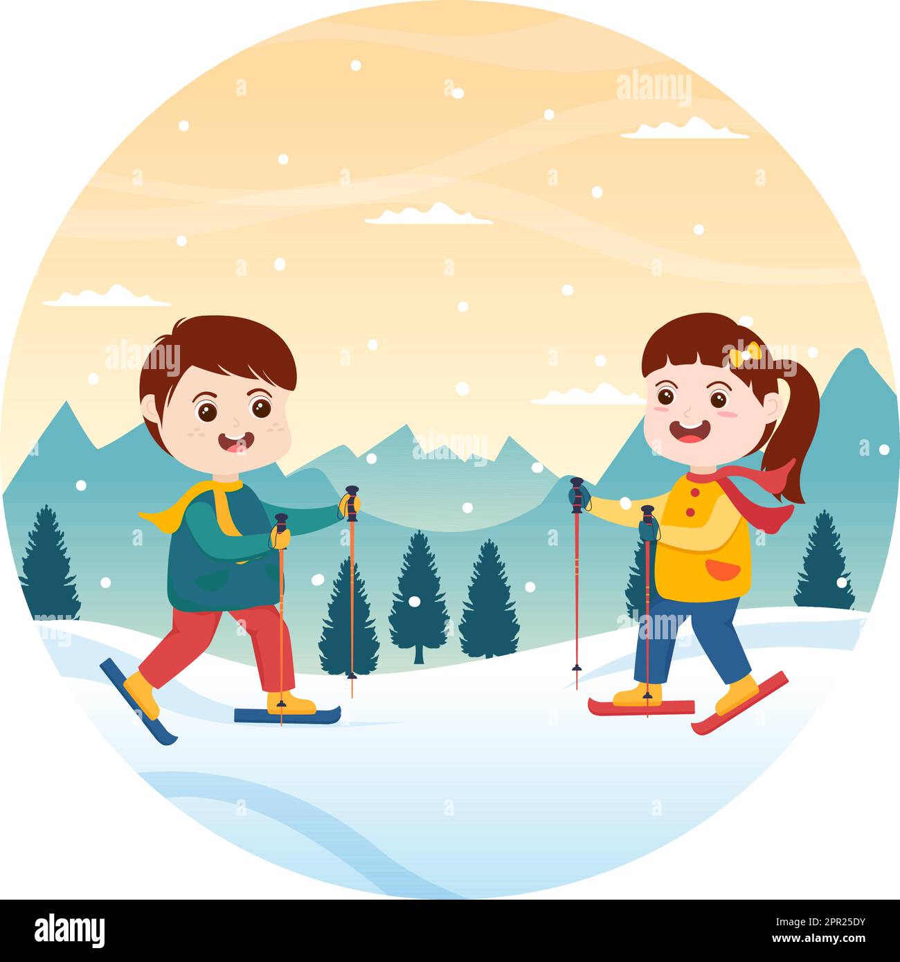 Kids sliding Stock Vector Images - Alamy