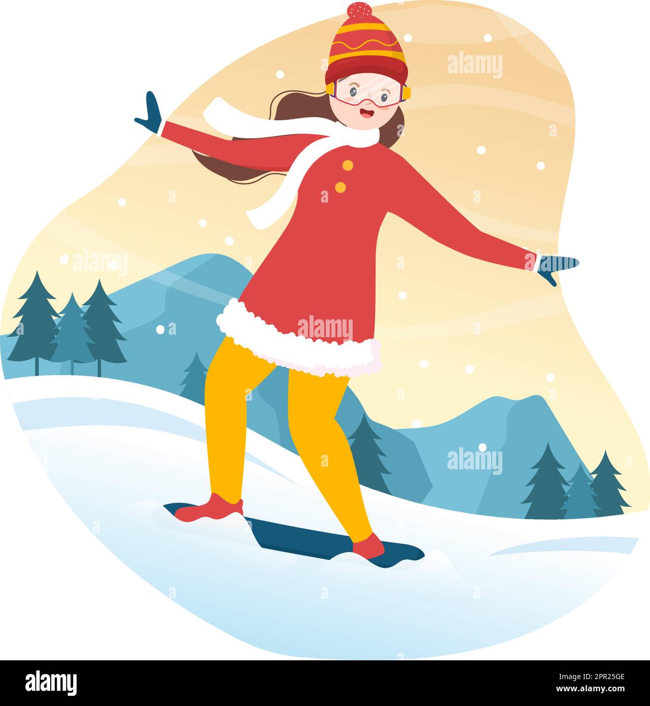 Snowboards at ski resort Stock Vector Images - Alamy