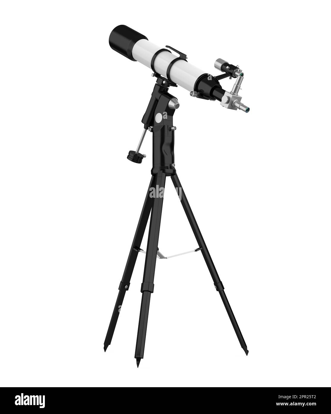 Telescope Isolated on White Background Stock Photo - Alamy