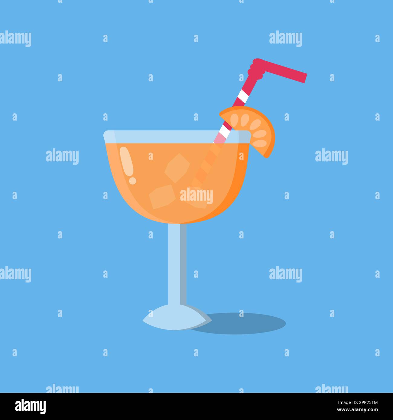 Cool orange juice ice Stock Vector Images - Alamy