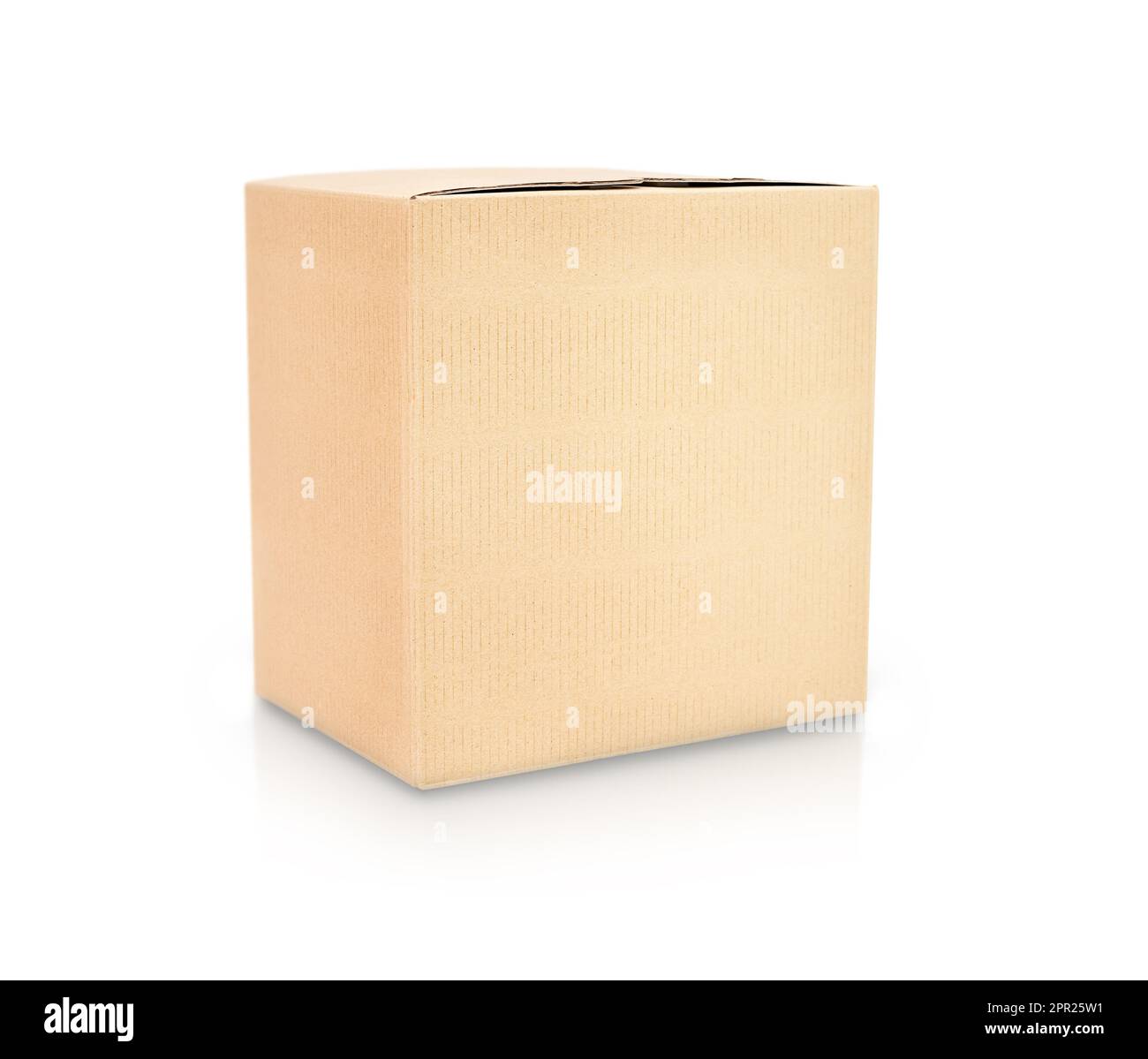 Cardboard box with shadow isolated on white background Stock Photo - Alamy