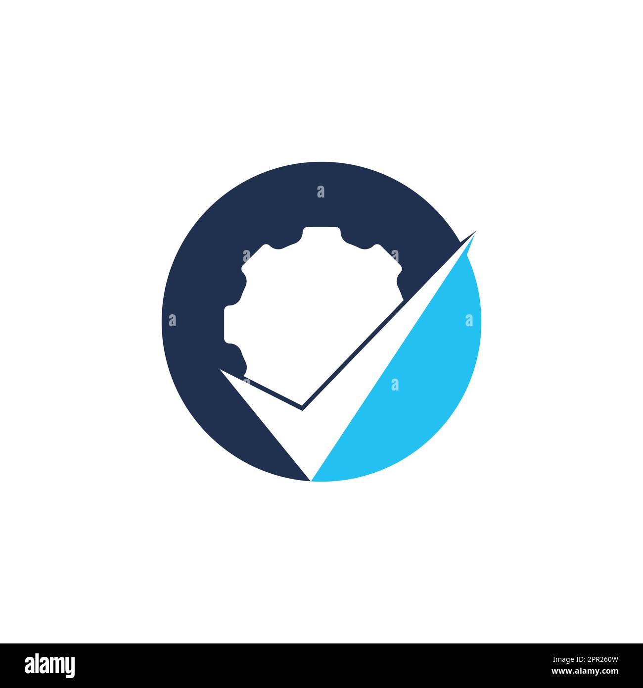 Check gear vector logo design. Checking logo concept design Stock ...