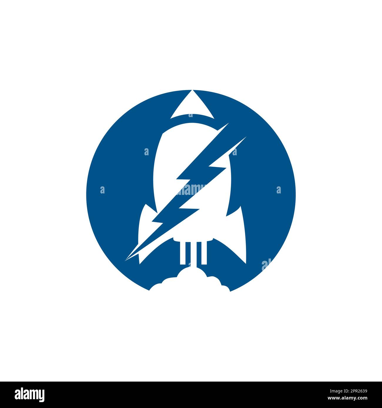 Electric rocket vector logo design. Rocket and thunderbolt logo icon ...