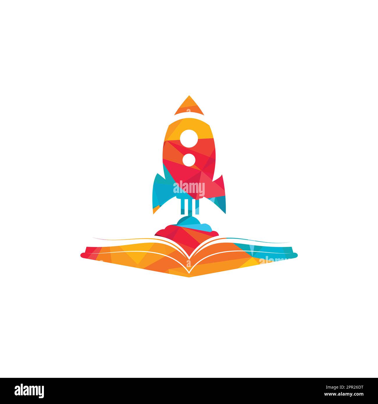 Rocket book vector logo design. Fast eBook logo template design vector ...