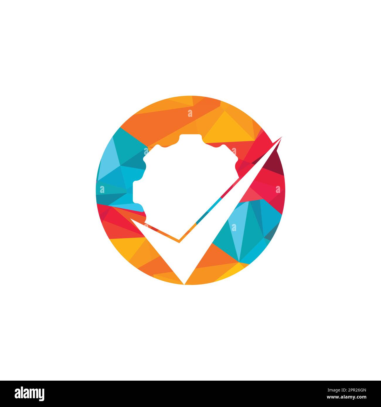 Check gear vector logo design. Checking logo concept design Stock ...