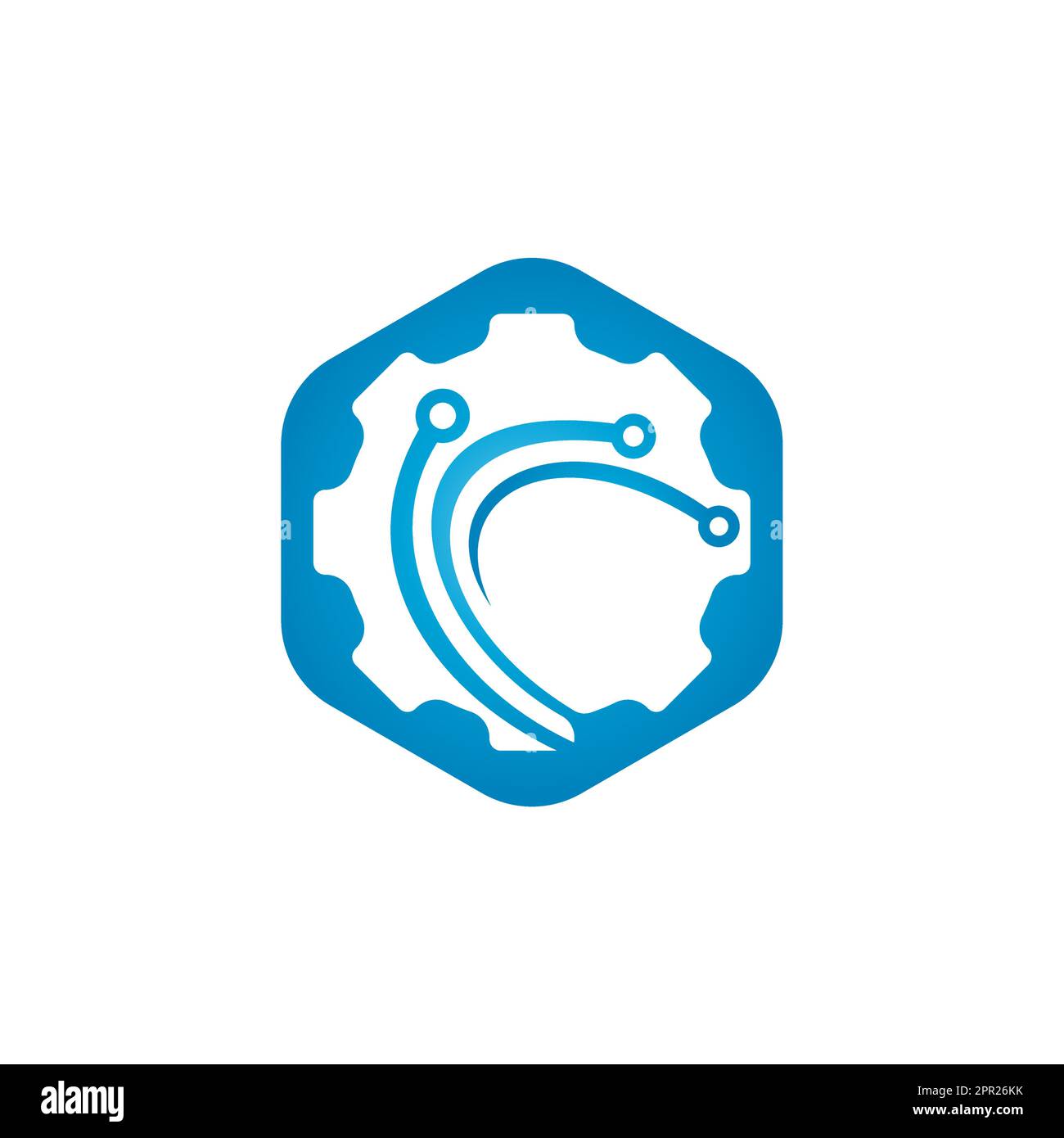 Techno gear vector logo design. This logo is suitable for factory ...