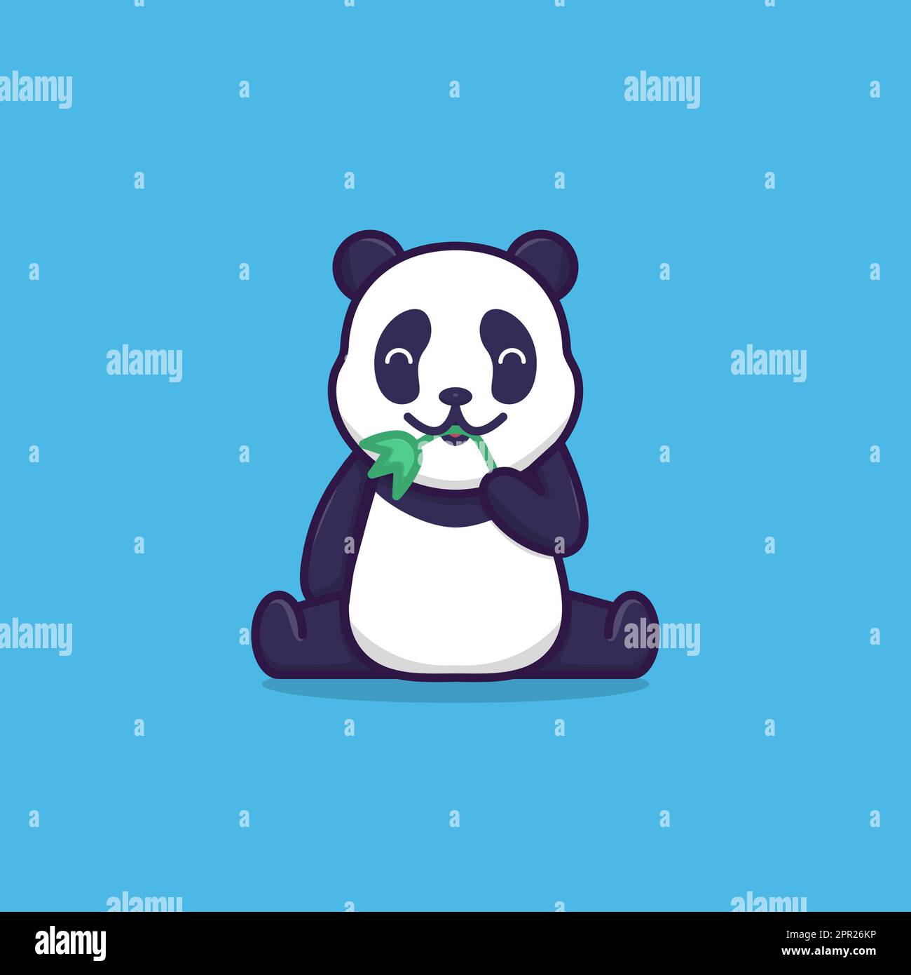 Panda eating white background Stock Vector Images - Alamy