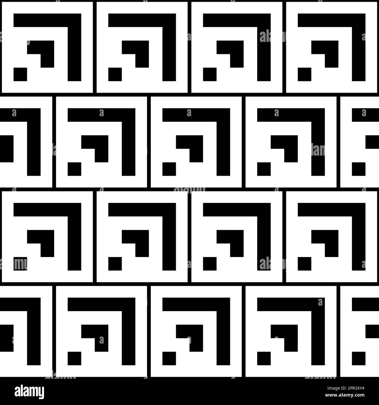 Stylish puristic graphic pattern with black blocks Stock Vector Image ...