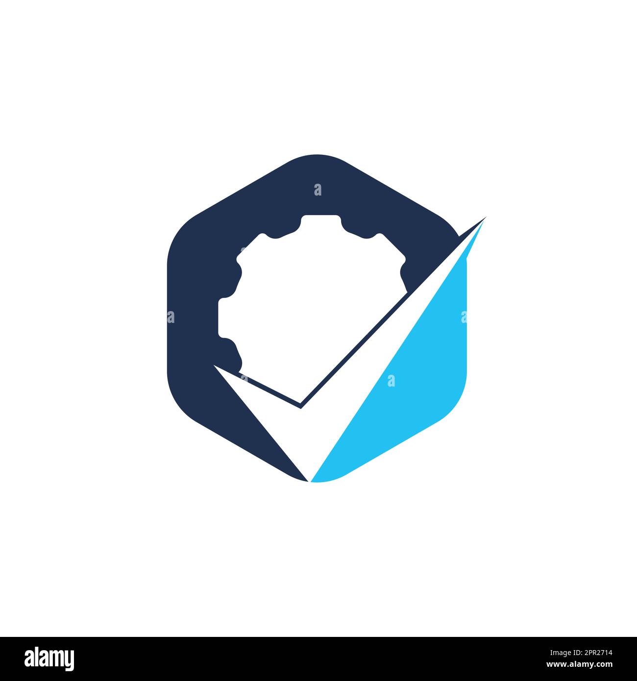 Check gear vector logo design. Checking logo concept design Stock ...