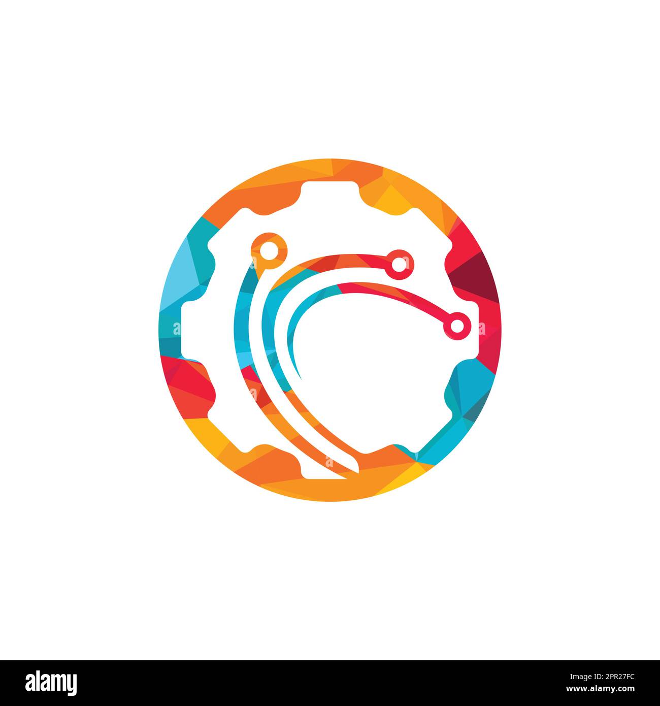 Techno gear vector logo design. This logo is suitable for factory ...