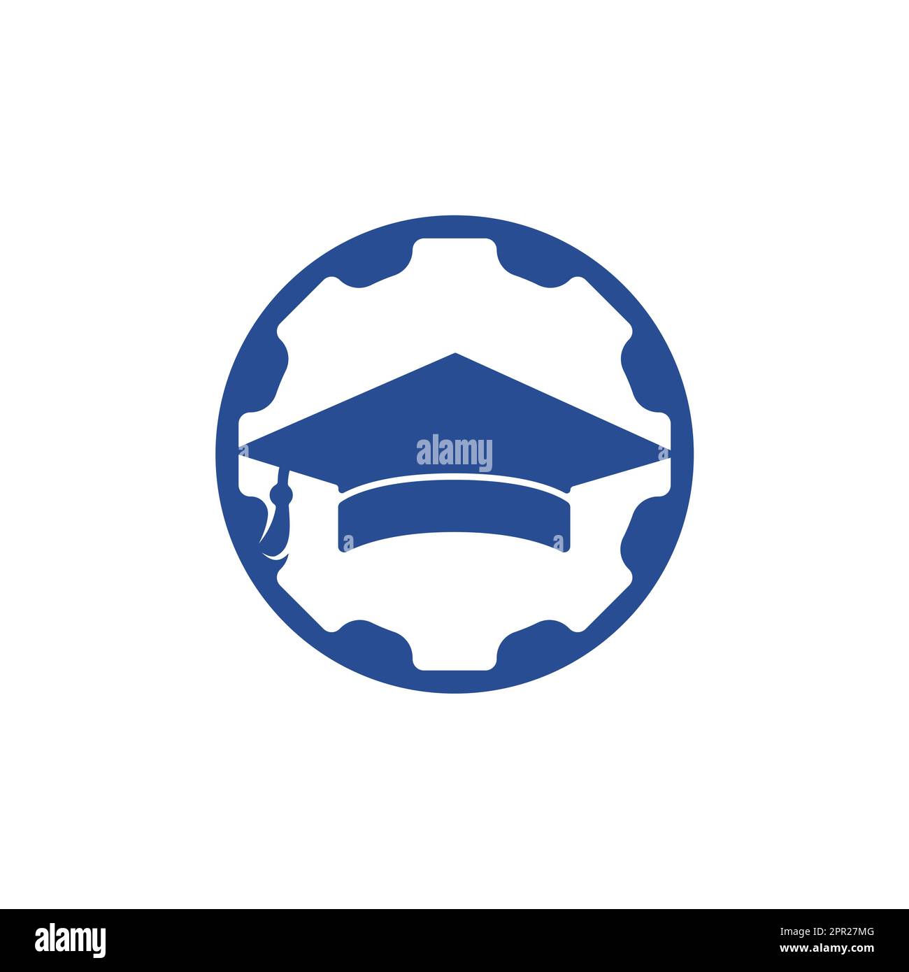 Industrial engineering education vector logo design. Student gear ...