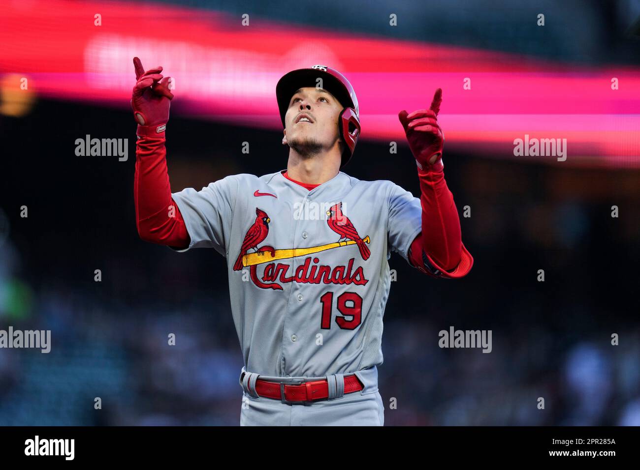 St. Louis Cardinals' Tommy Edman celebrates after hitting a solo home ...