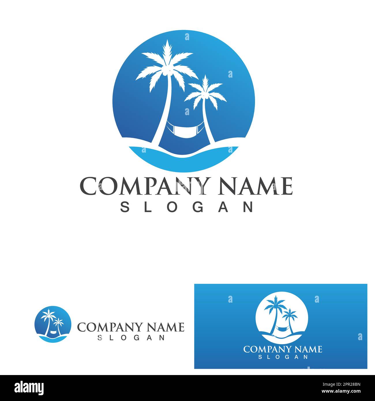 Palm tree summer logo template Stock Vector Image & Art - Alamy