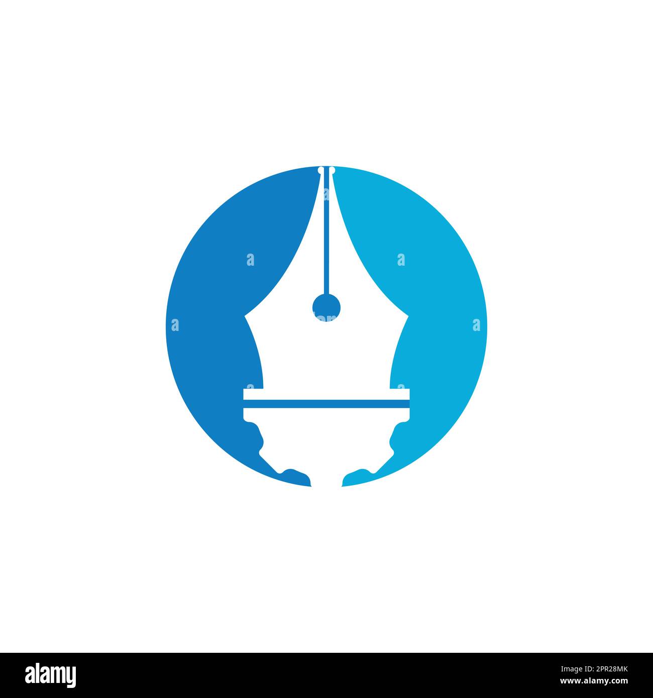 Gear and pen vector logo design. Unique law and industrial logotype ...