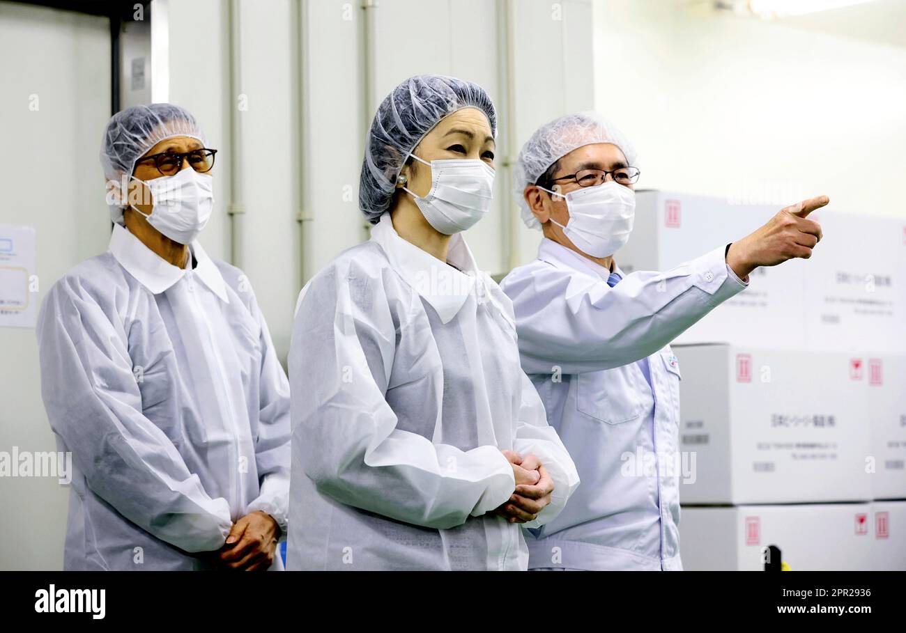 Princess Kiko of Akishino visits Japan BCG Laboratory in Kiyose City ...