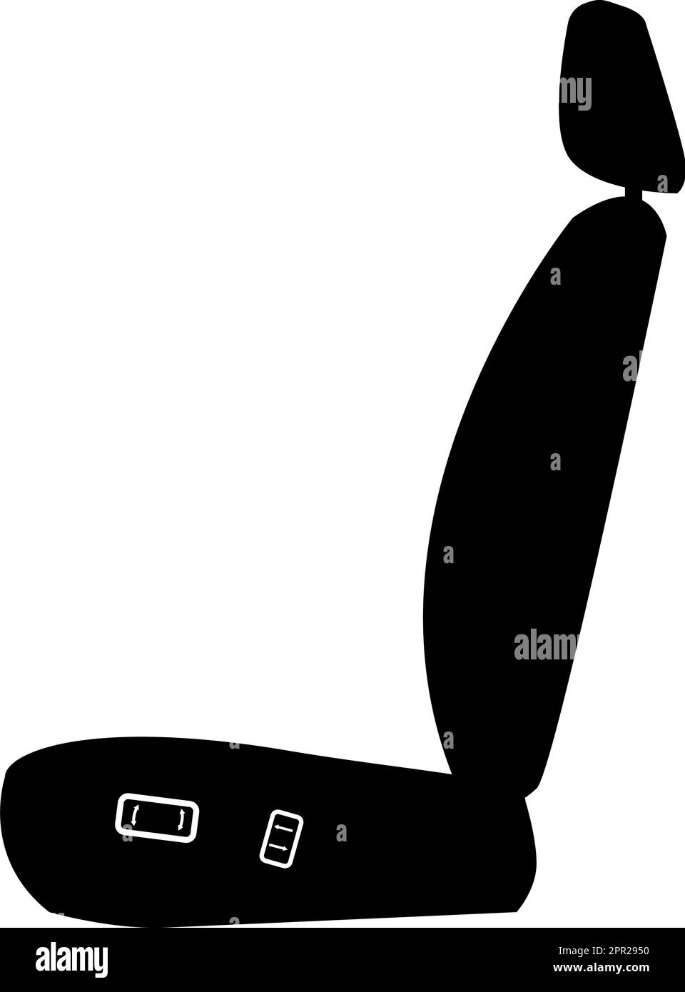 Side seat icon on white background. Car seat sign. Modern car seat ...