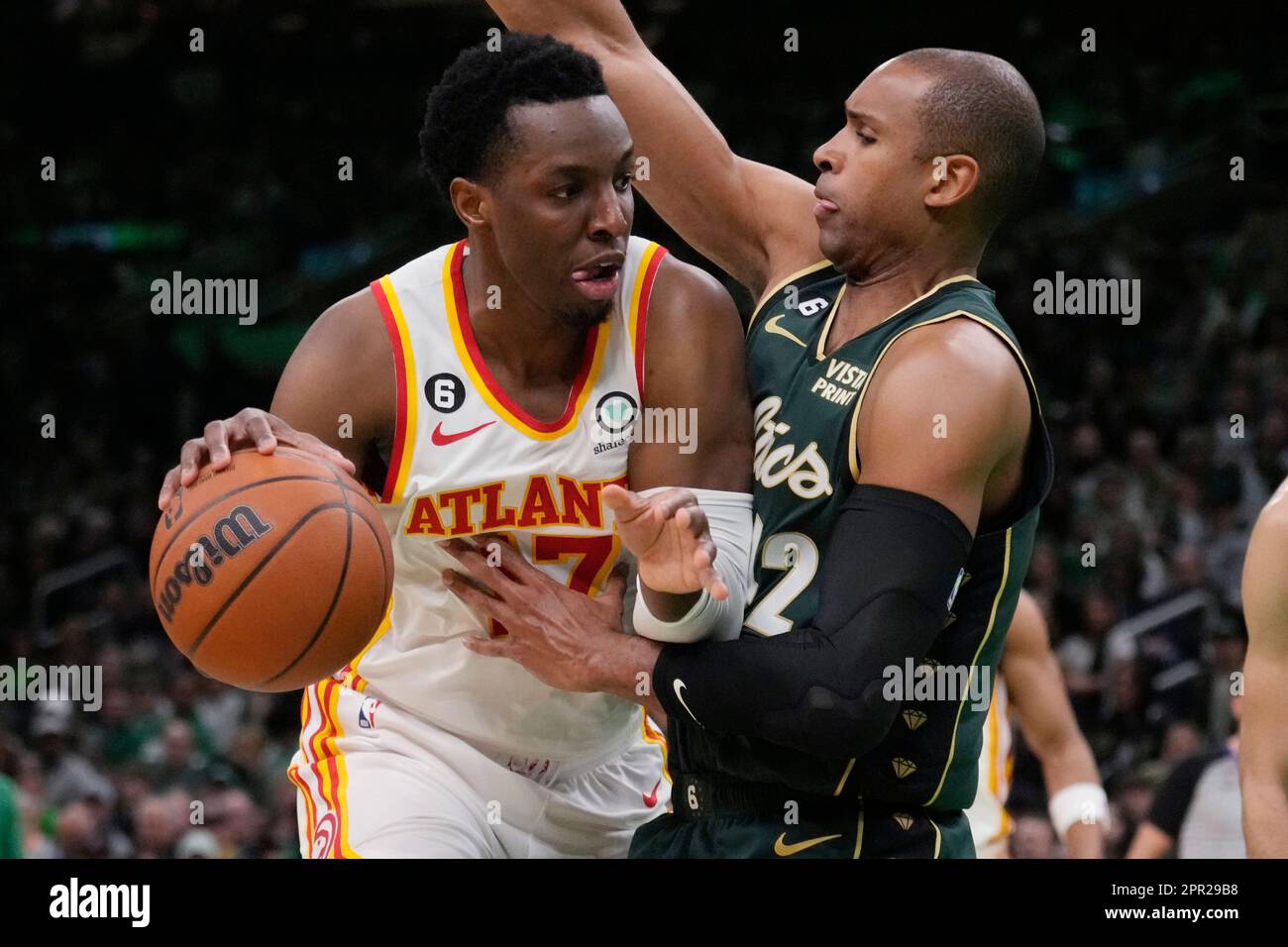 Atlanta Hawks forward Onyeka Okongwu (17) during Game 5 in the first ...