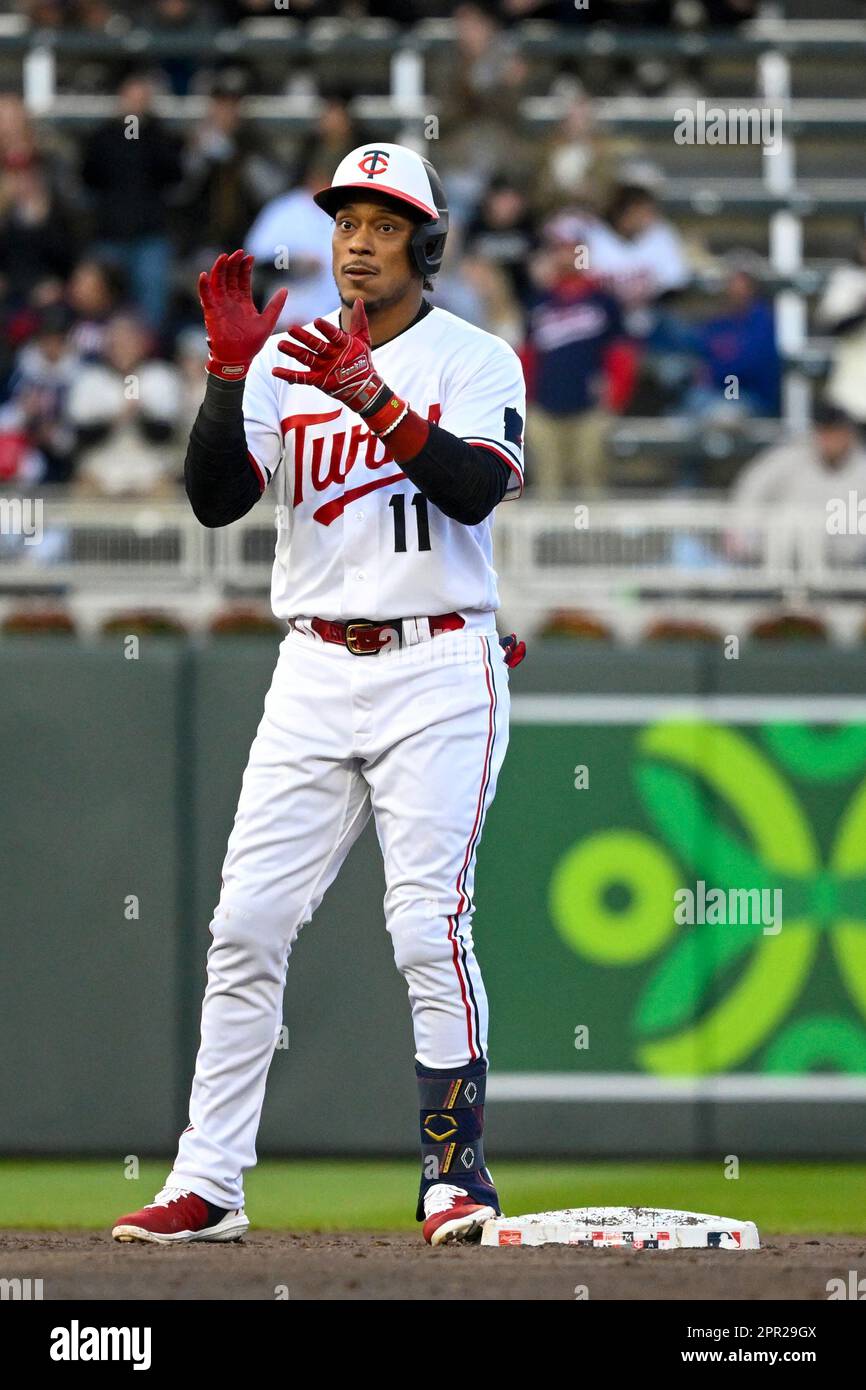 MINNEAPOLIS, MN - APRIL 25: Minnesota Twins Infield Jorge Polanco (11 ...