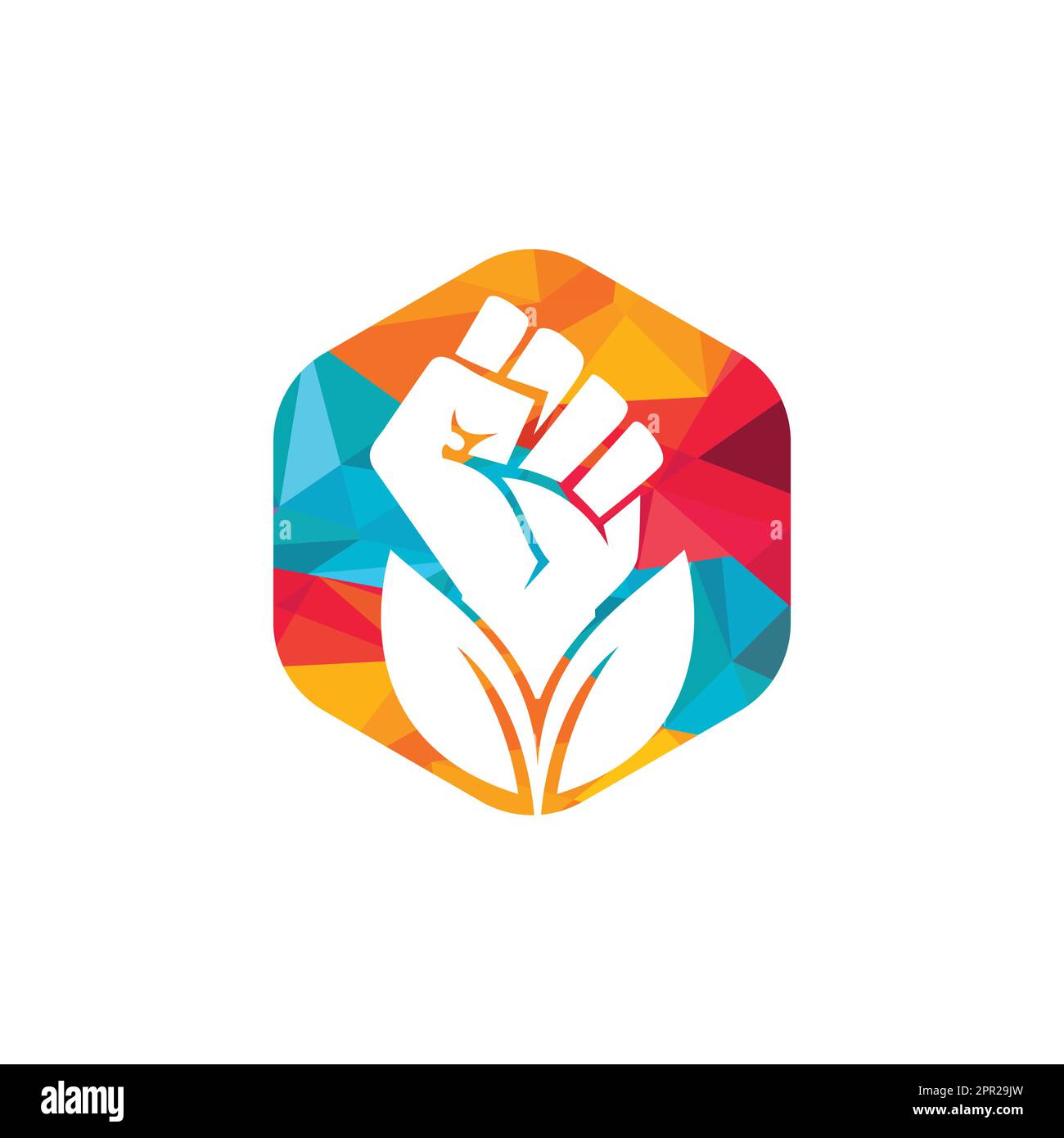 Power of nature vector logo design. Hand and eco symbol or icon. Unique ...
