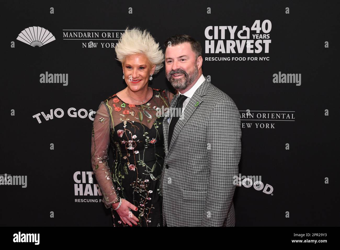 New York, USA. 25th Apr, 2023. Anne Burrell and Stuart Claxton attend ...