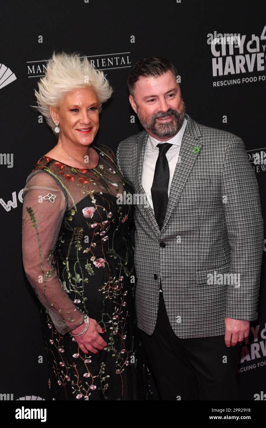 New York, USA. 25th Apr, 2023. Anne Burrell and Stuart Claxton attend ...