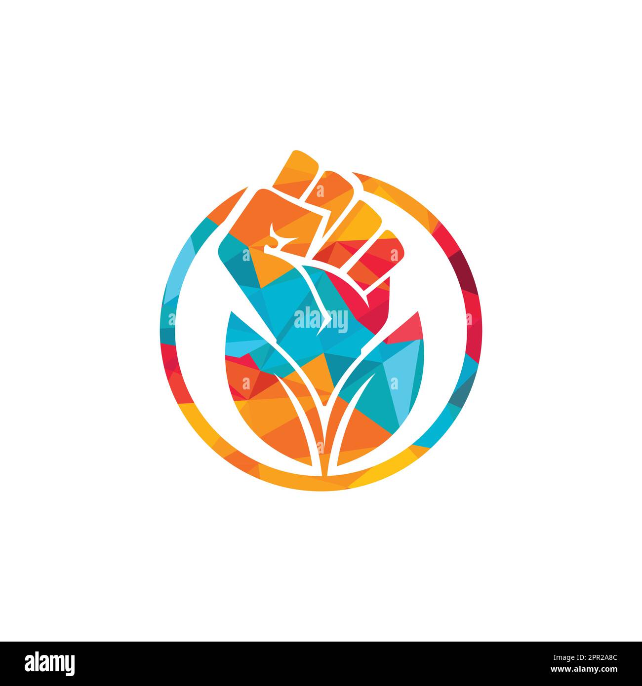 Power of nature vector logo design. Hand and eco symbol or icon. Unique ...