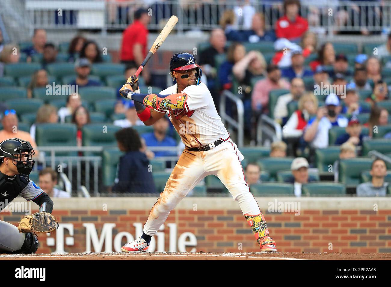 ATLANTA, GA - APRIL 25: Atlanta Braves right fielder Ronald Acuna, Jr ...