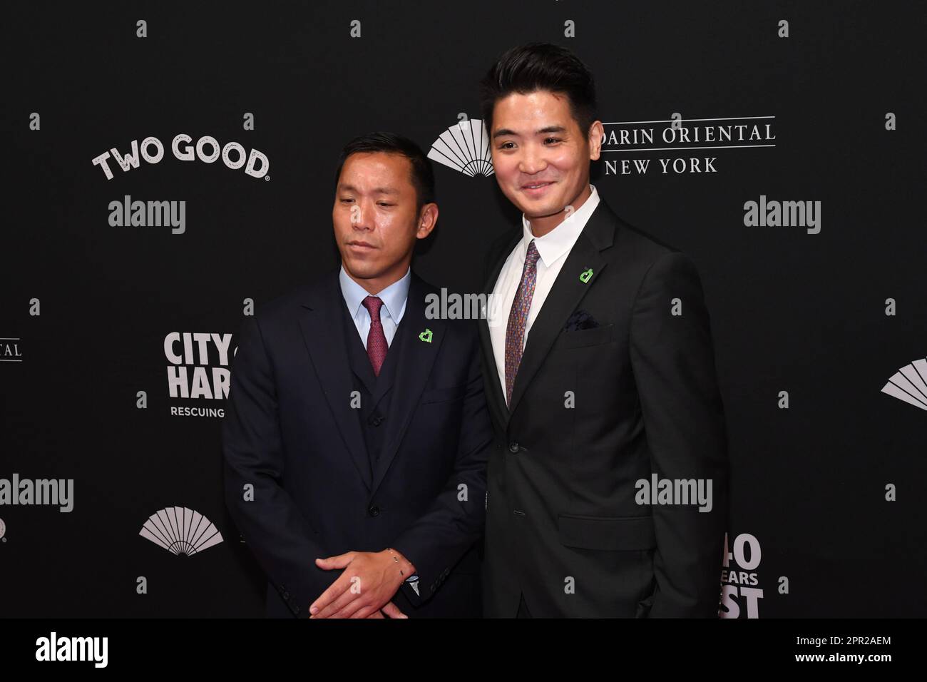 New York, USA. 25th Apr, 2023. David Shim and Simon Kim attend the "City Harvest 40th ...