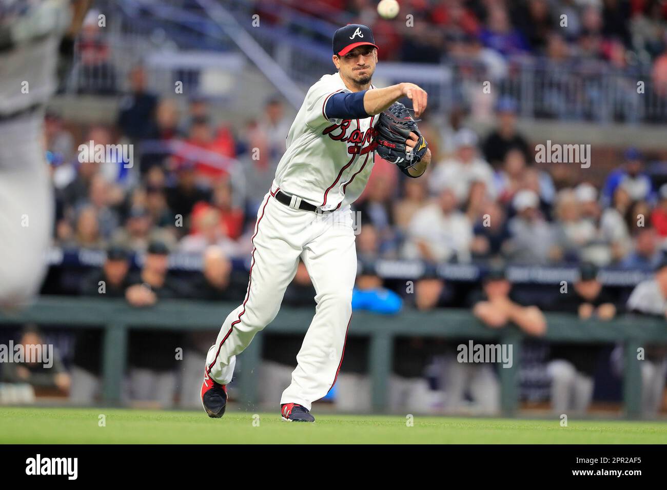 ATLANTA, GA - APRIL 25: Atlanta Braves starting pitcher Charlie Morton ...