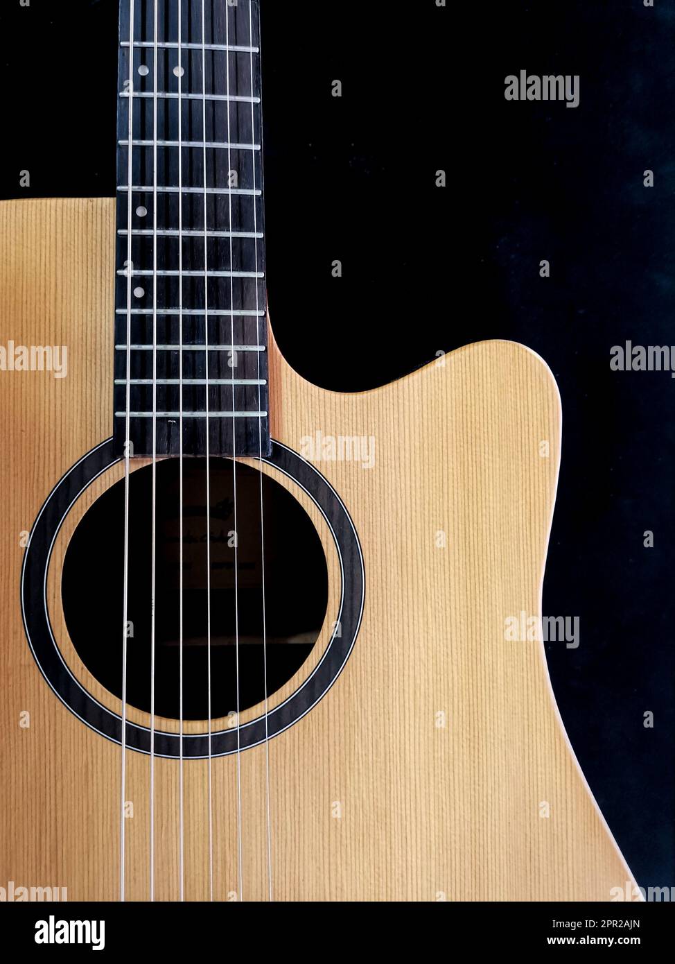 Classic guitar top view hi-res stock photography and images - Alamy