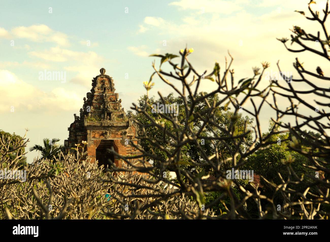 A Balinese shrine near Kertha Gosa pavilion (Bale Kambang), in the area ...