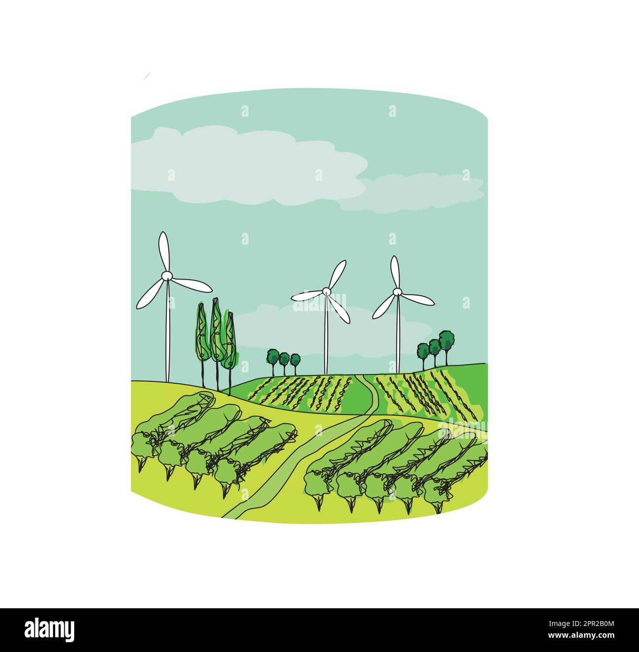 Power generation scene Stock Vector Images - Alamy