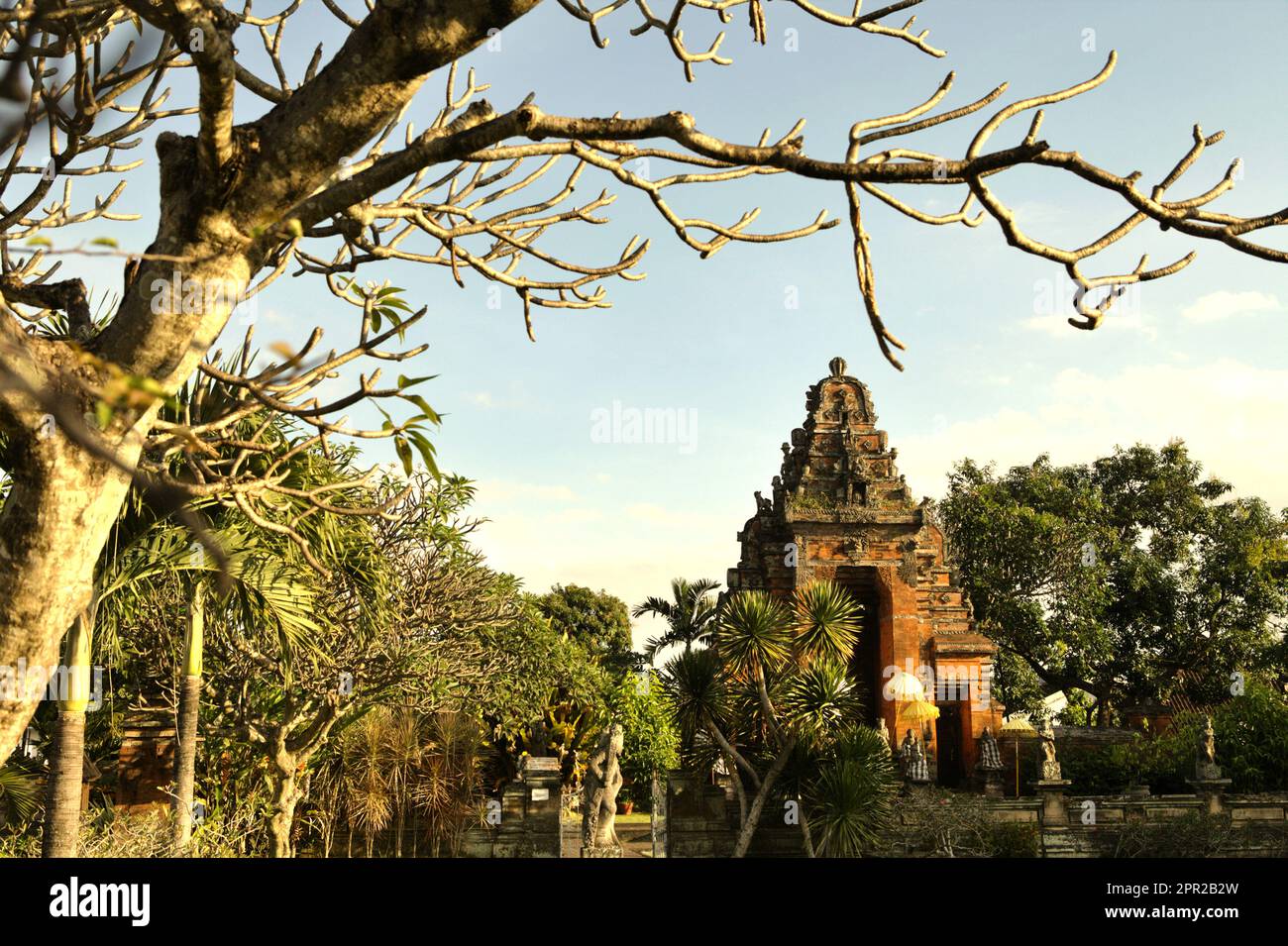 A Balinese shrine near Kertha Gosa pavilion (Bale Kambang), in the area ...