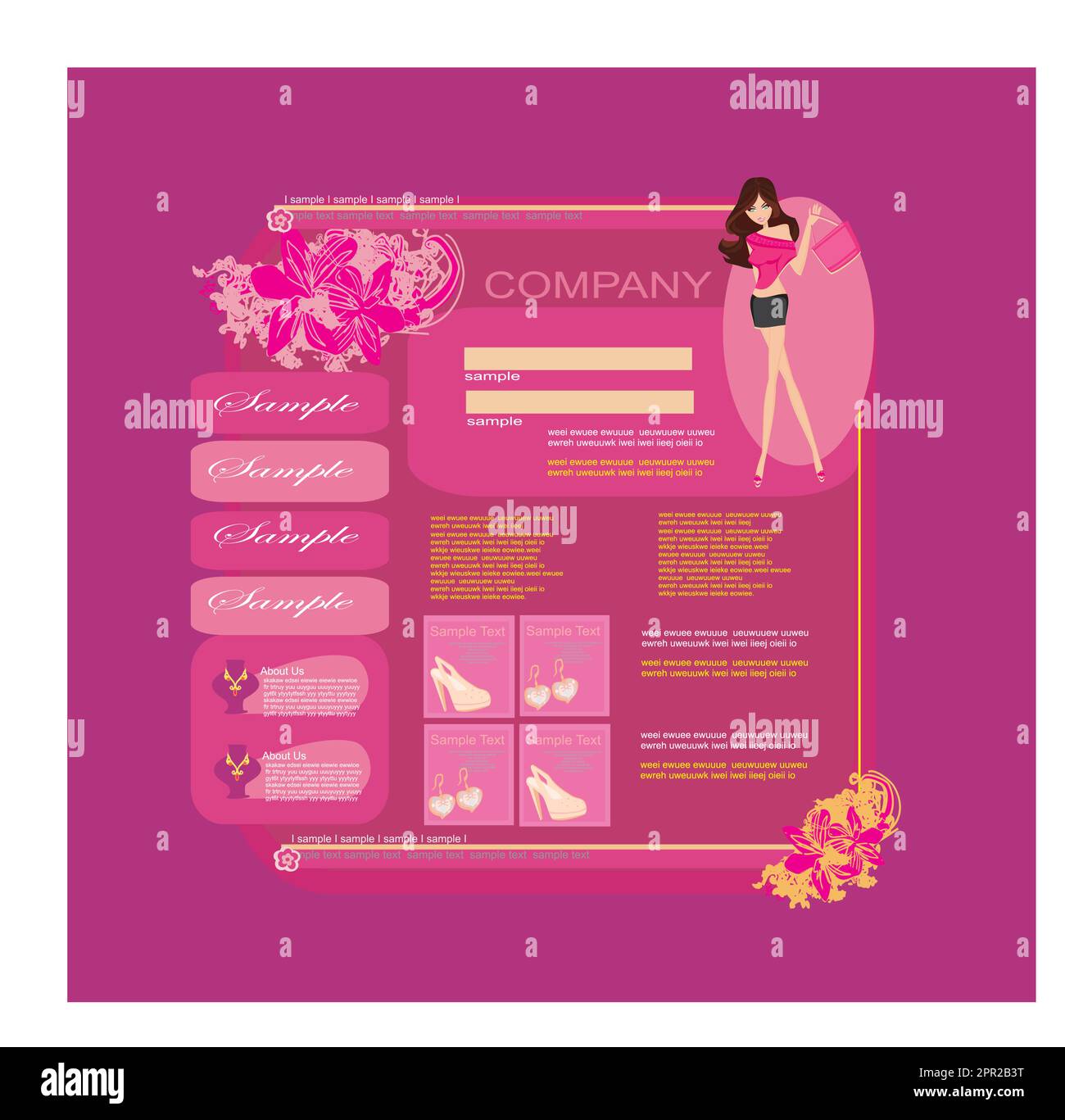 Fashion shopping Website template Stock Vector Image & Art - Alamy