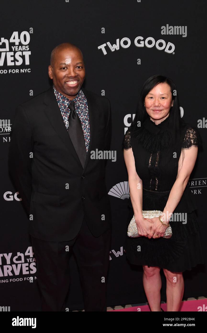 New York, USA. 25th Apr, 2023. Cey Adams and Linda Yang attend the ...