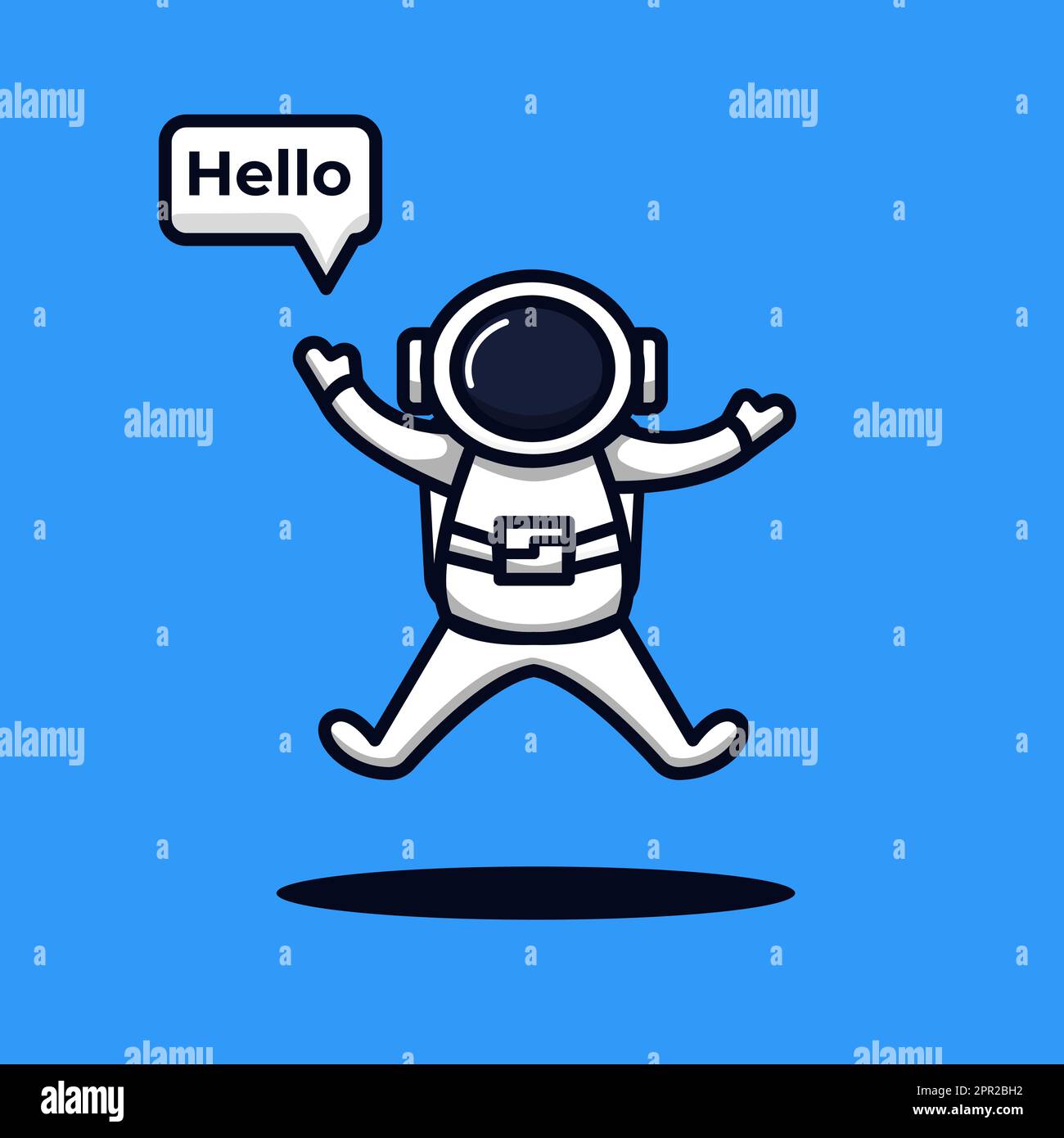 Astronaut saying hello Stock Vector Image & Art - Alamy