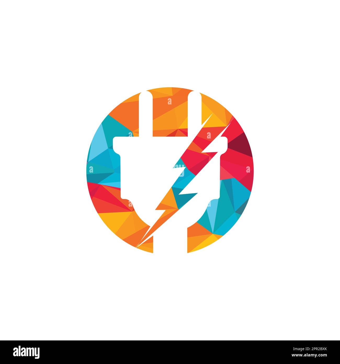 Electrical plug and thunderbolt vector logo design. Power energy symbol ...