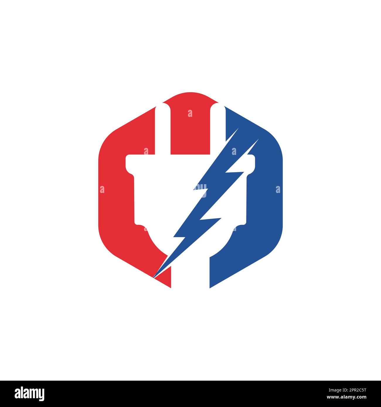 Electrical plug and thunderbolt vector logo design. Power energy symbol ...