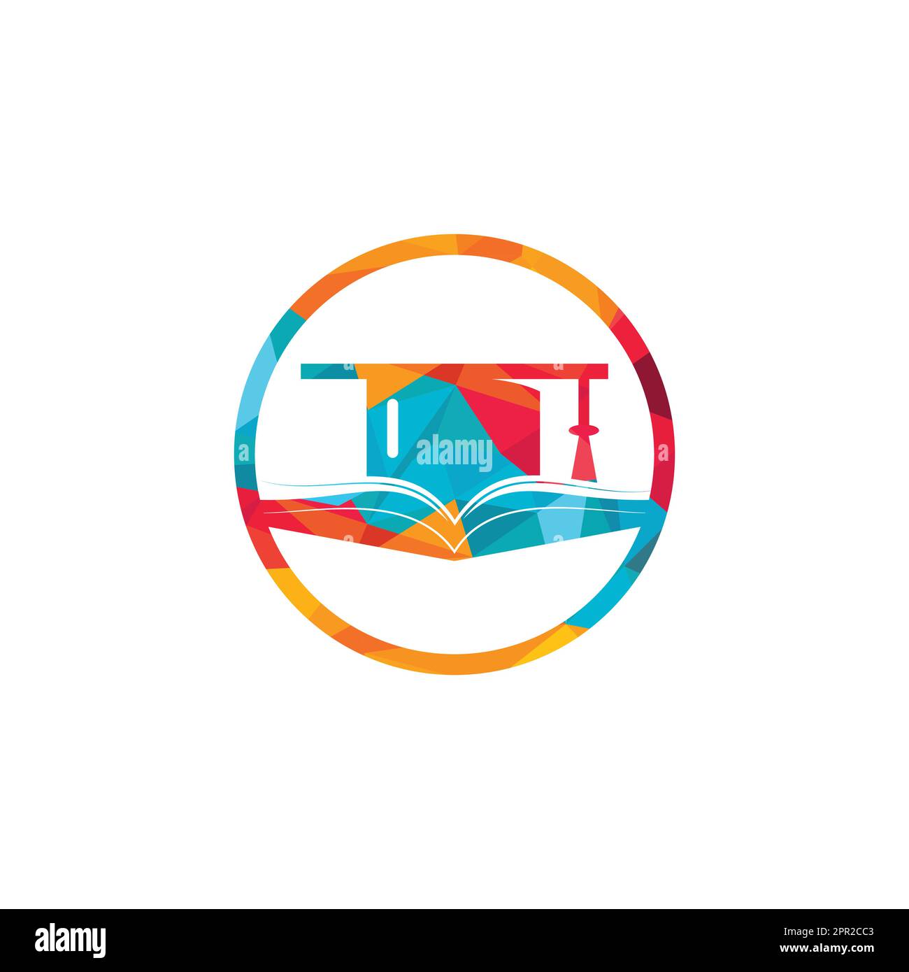 Graduation hat and book vector logo template. Education logo concept ...